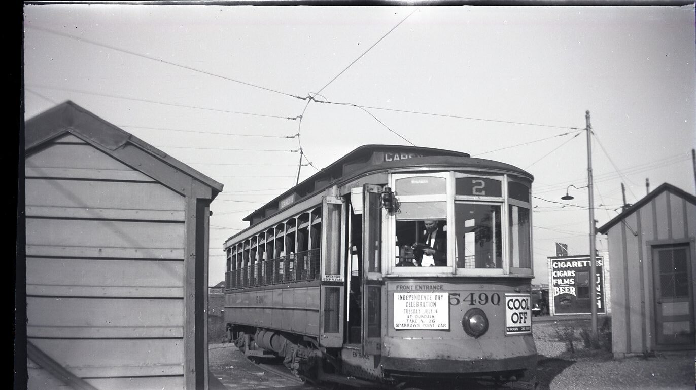 NRHS L Baltimore Transit Company Baltimore car 5490 Fort McHenry loop ...